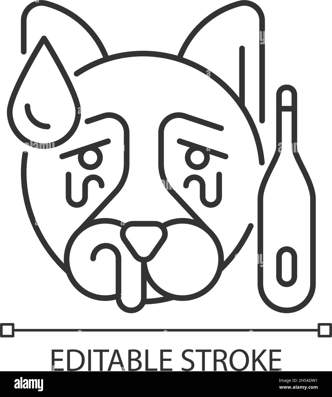 Distemper linear icon Stock Vector Image & Art - Alamy