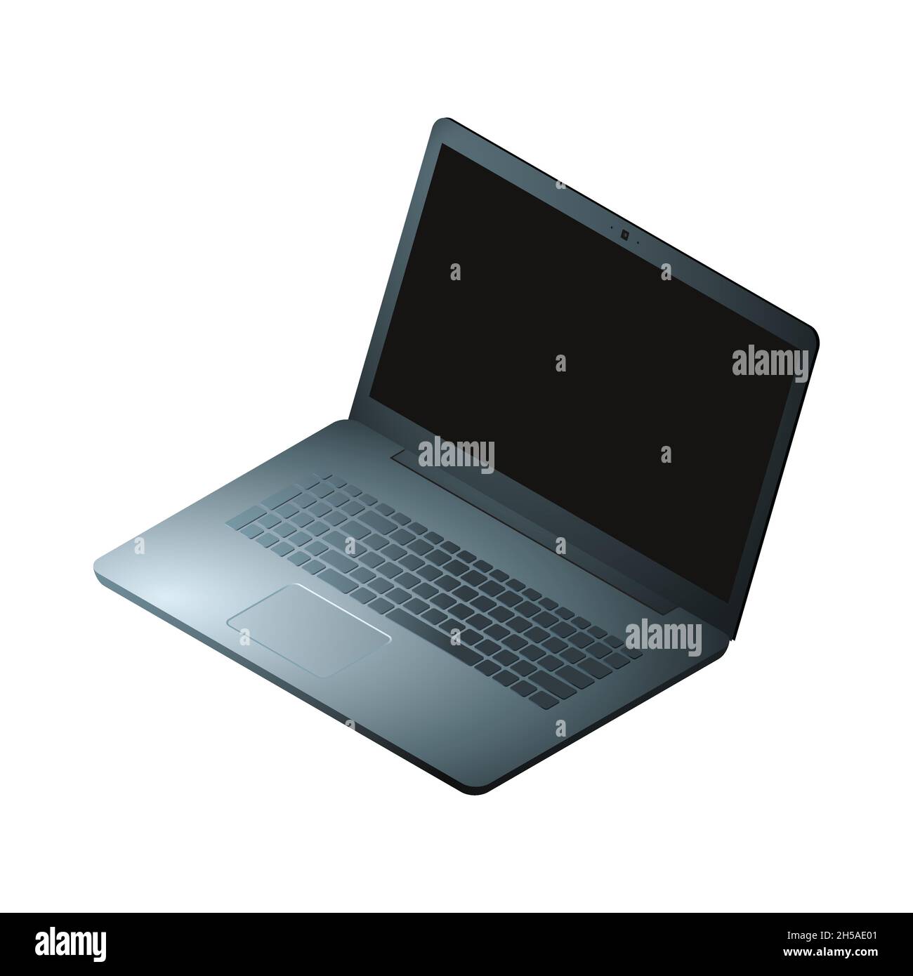 Flat isometric laptop vector. Computer technology isometric screen ...