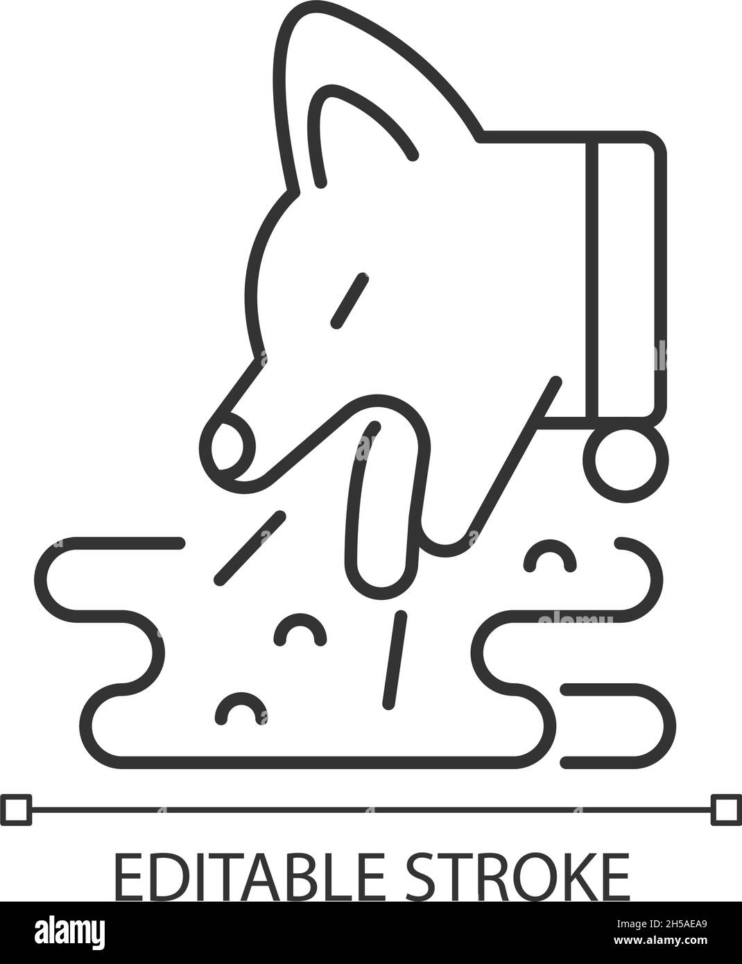 Vomiting pet linear icon Stock Vector Image & Art - Alamy