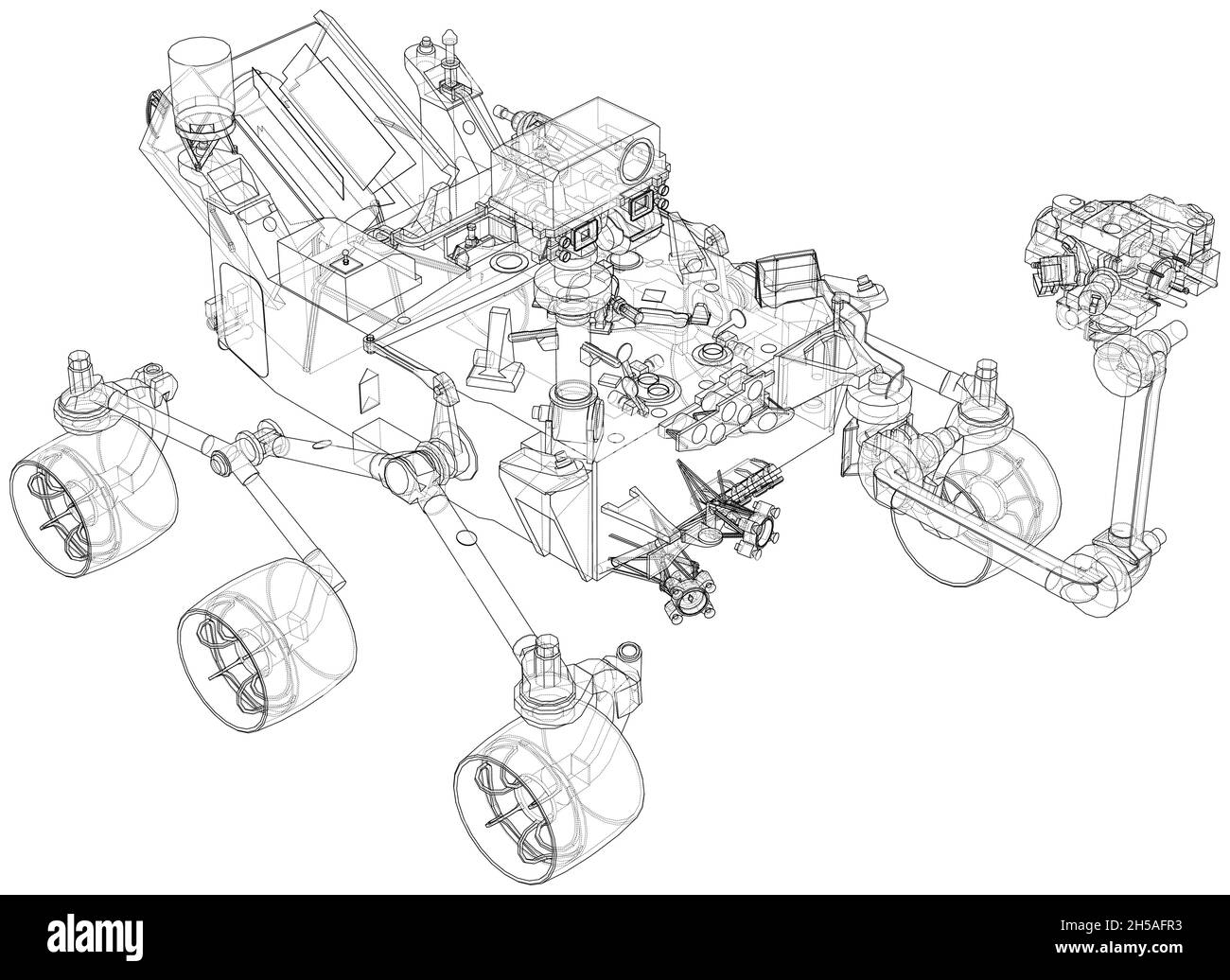 Mars Rover. Vector rendering of 3d Stock Vector Image & Art - Alamy