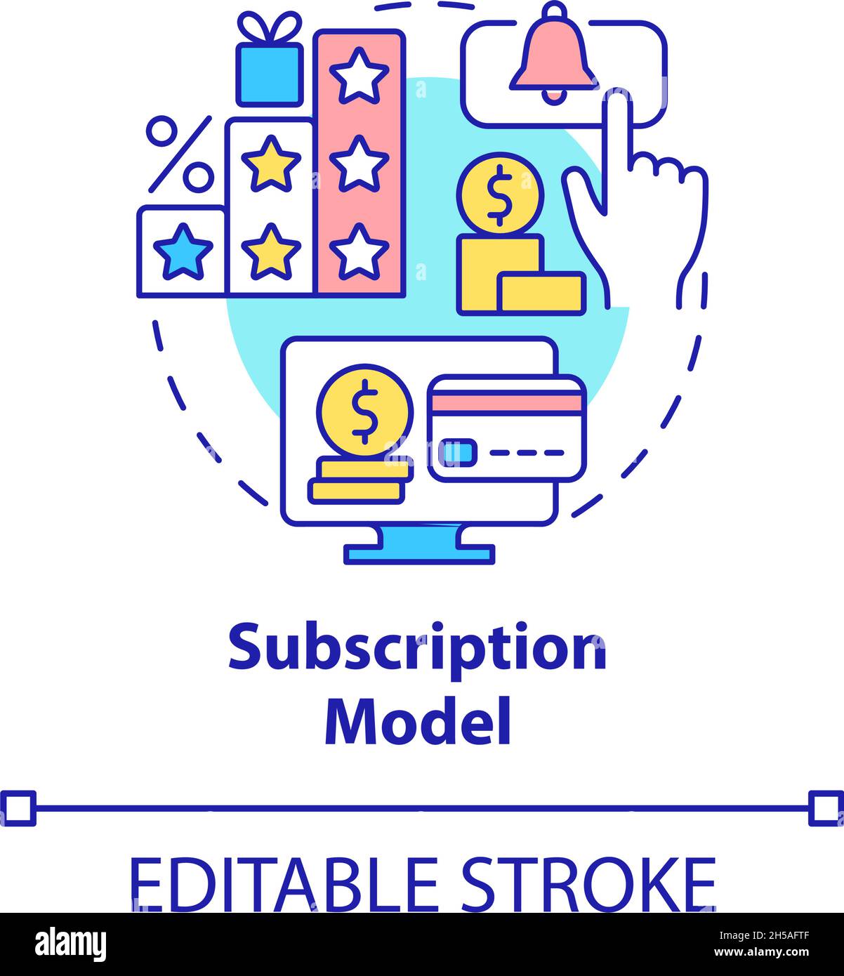Subscription model concept icon Stock Vector Image & Art - Alamy