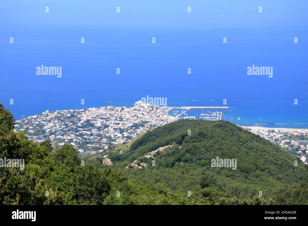Aerial View from epomeo to Forio, Ischia Island in Italy Stock Photo ...