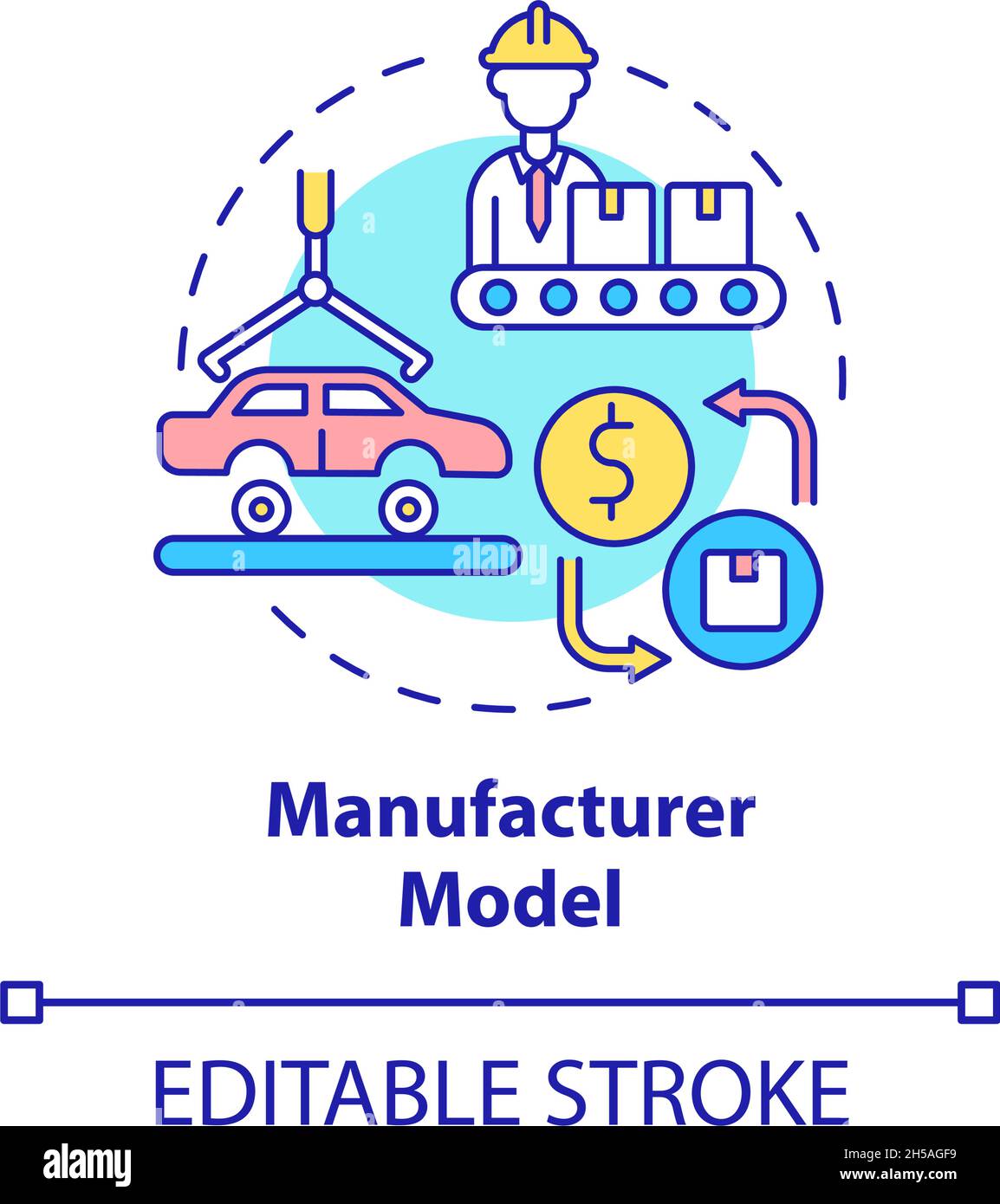 Manufacturing model concept icon Stock Vector Image & Art - Alamy