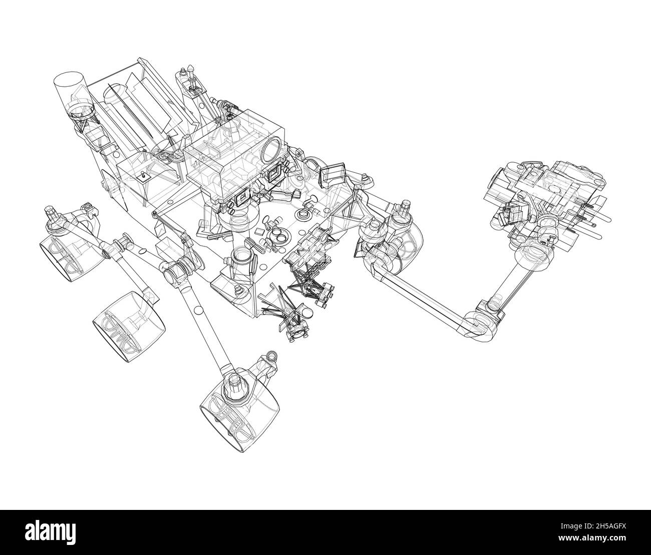 Mars Rover. Vector rendering of 3d Stock Vector Image & Art - Alamy