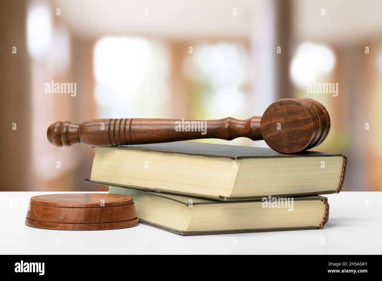Law and justice concept image. Brown wooden background Stock Photo - Alamy