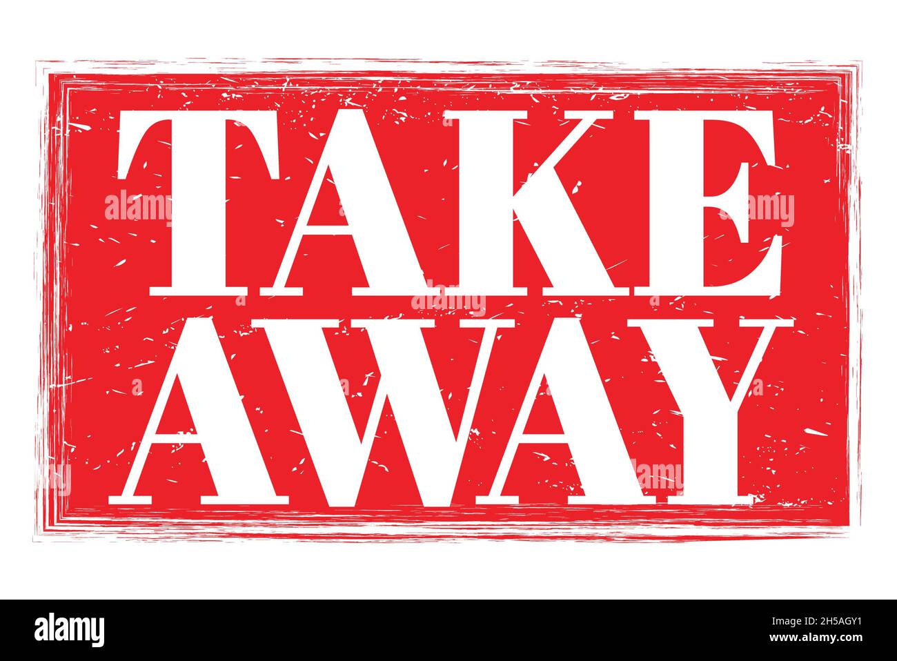 TAKE AWAY, words written on red grungy stamp sign Stock Photo - Alamy