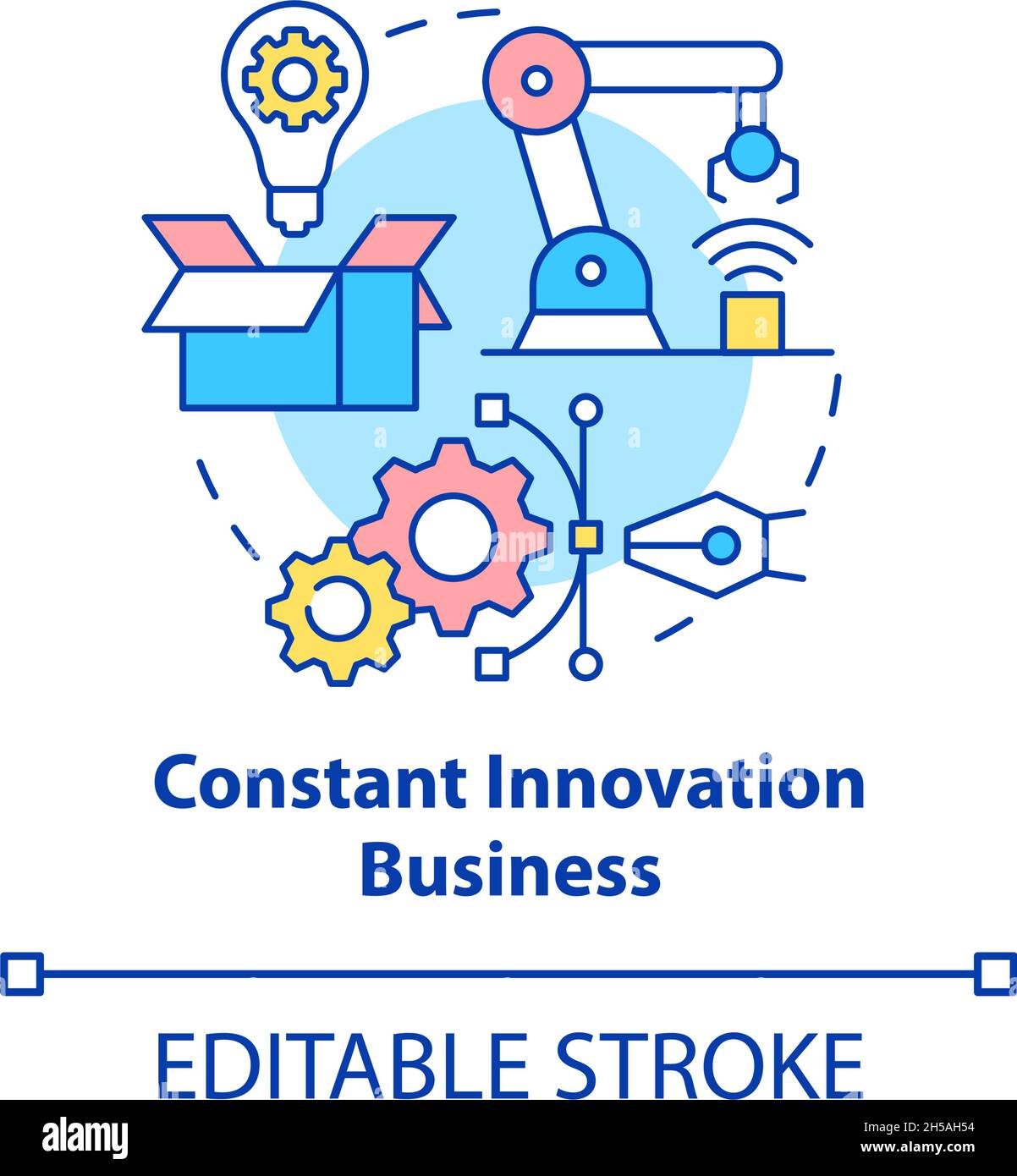 Constant innovation business concept icon Stock Vector Image & Art - Alamy