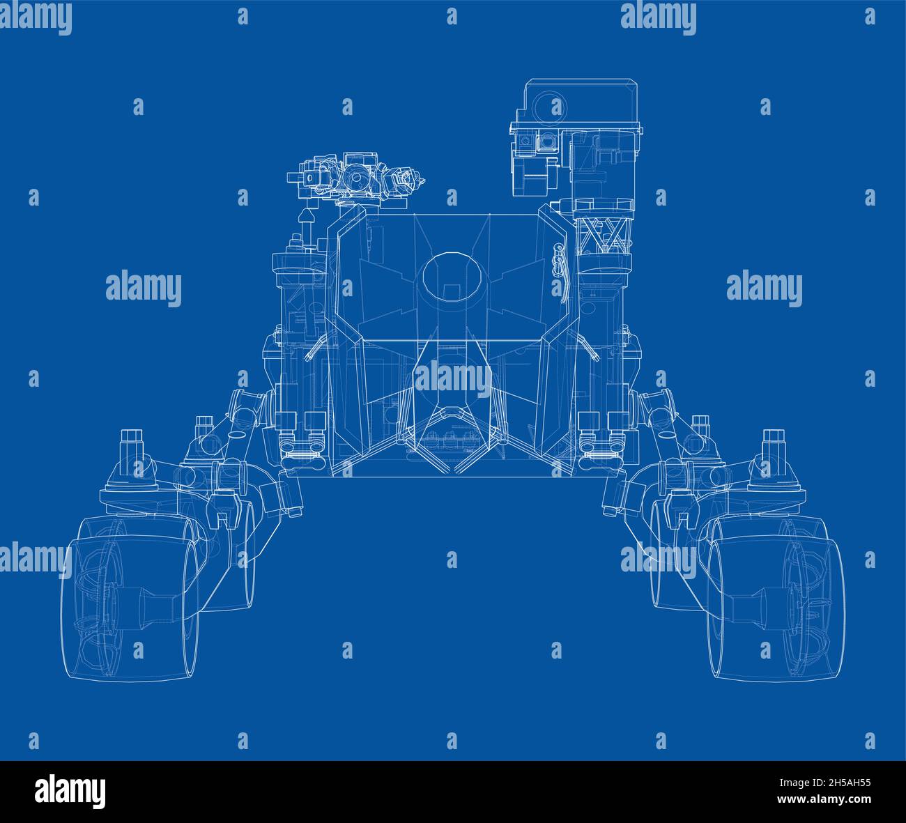 Mars Rover. Vector rendering of 3d Stock Vector Image & Art - Alamy