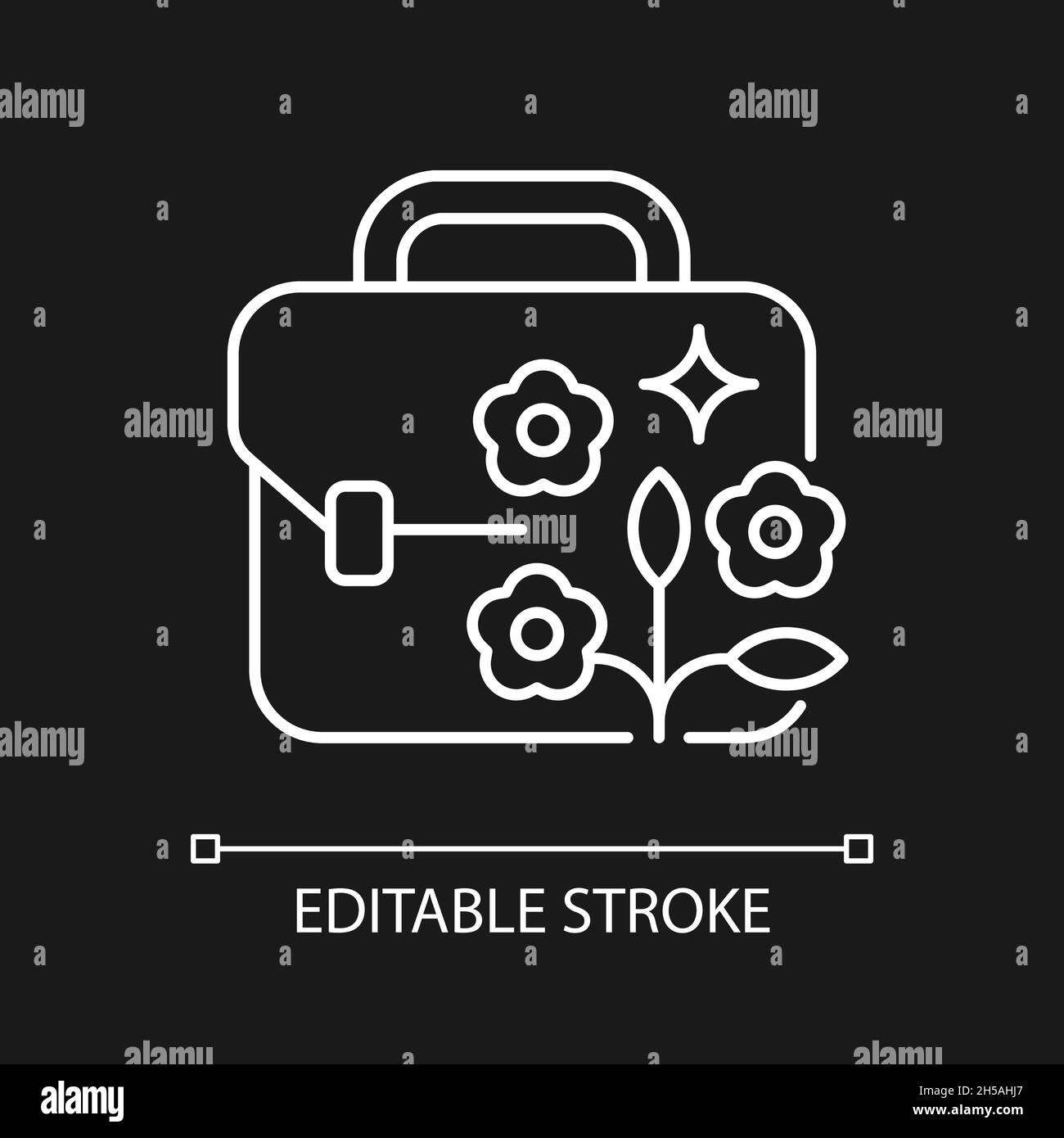 Thriving small business white linear icon for dark theme Stock Vector ...