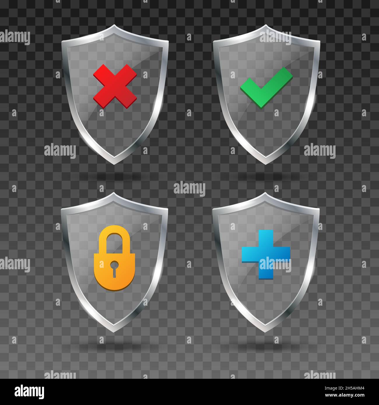 Safety proof shields Stock Vector Image & Art - Alamy