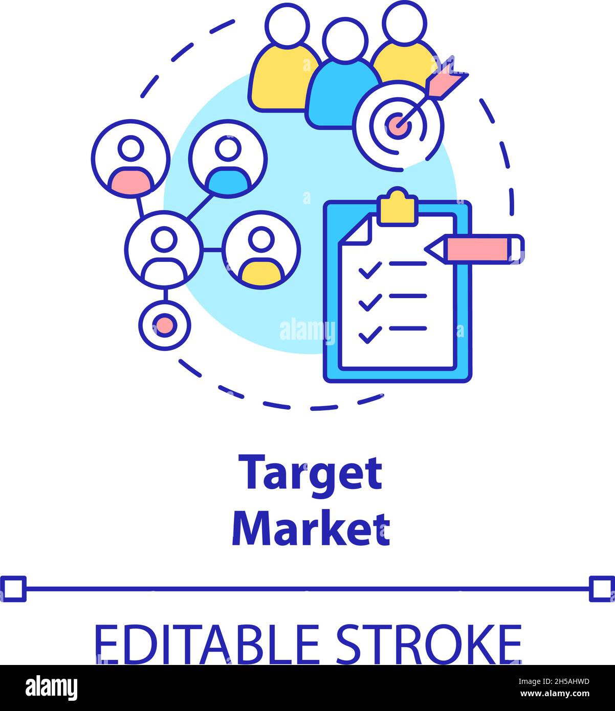 Target market concept icon Stock Vector Image & Art - Alamy