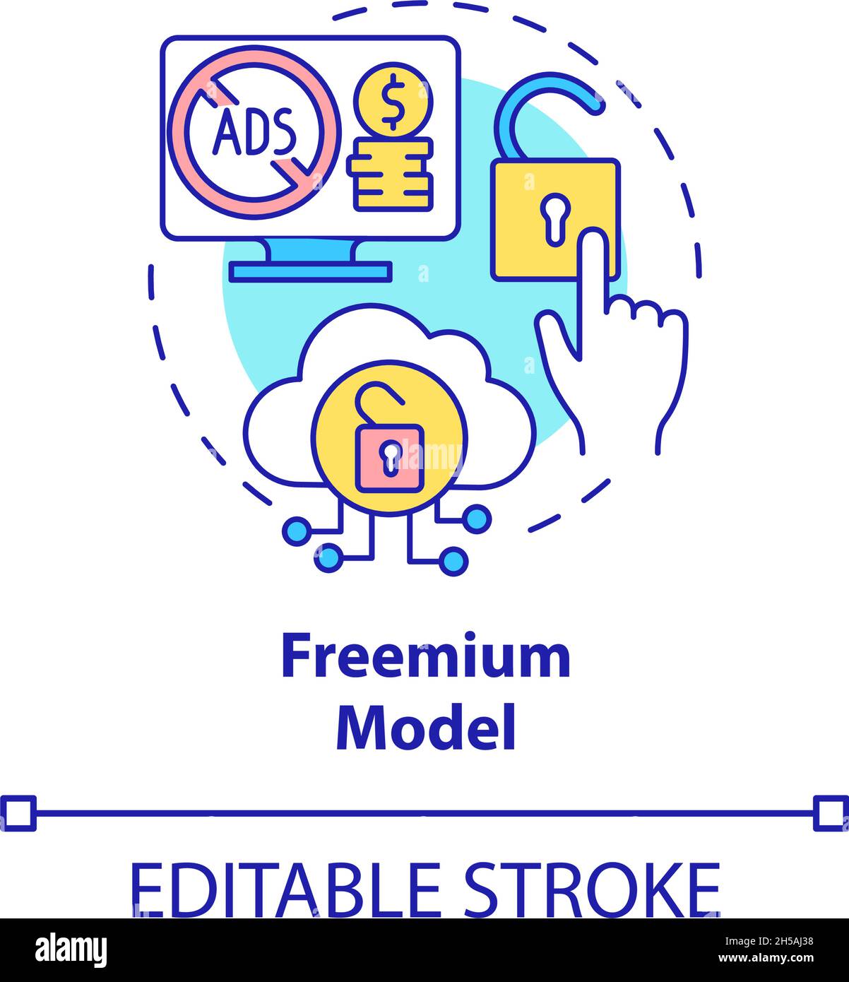 Freemium model concept icon Stock Vector Image & Art - Alamy