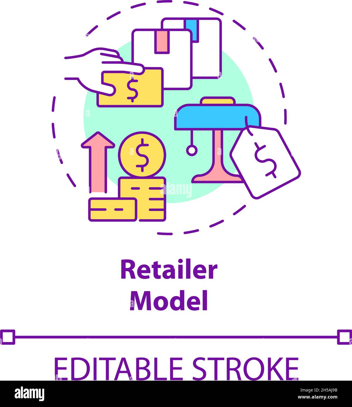 Retailer model concept icon Stock Vector Image & Art - Alamy