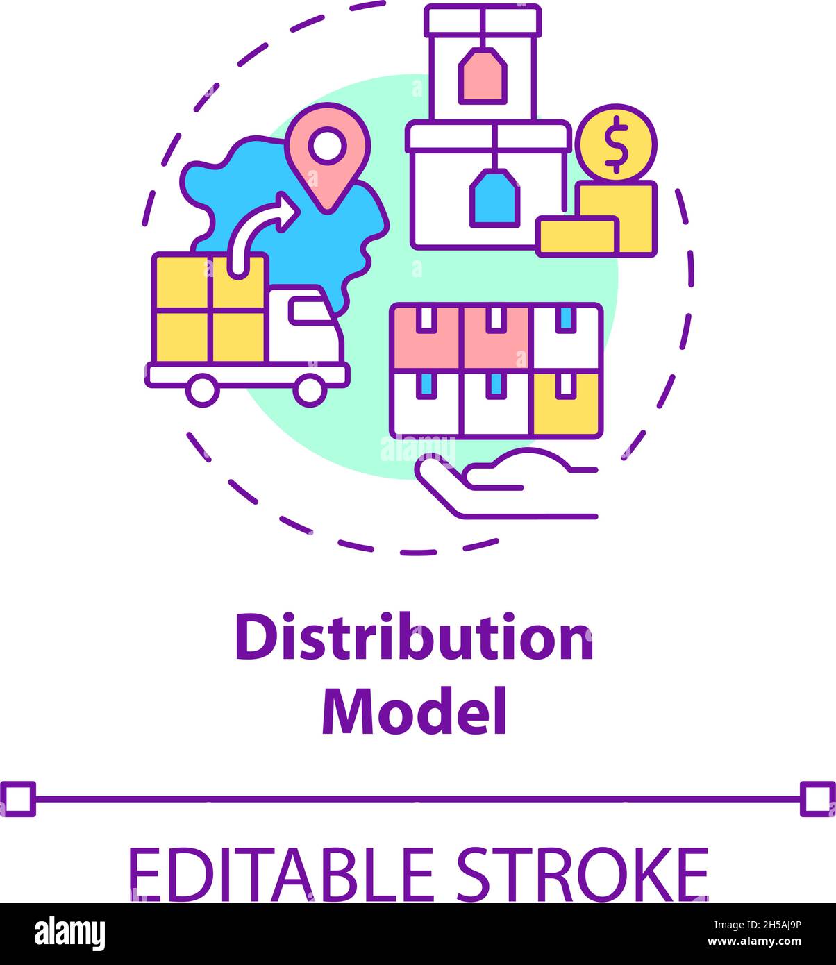 Distribution model concept icon Stock Vector Image & Art - Alamy