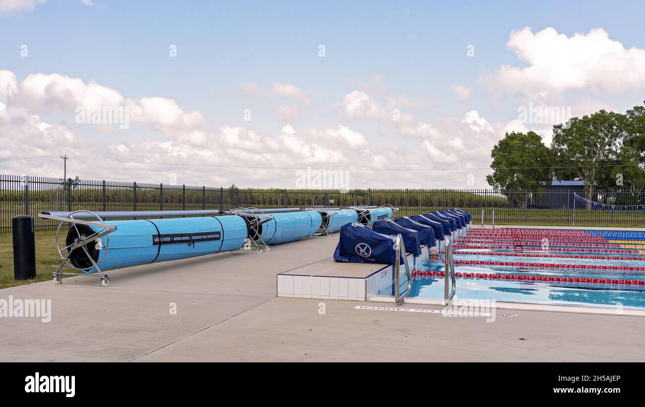 MACKAY, AUSTRALIA - Oct 07, 2021: An outdoor view of a sports pool in ...
