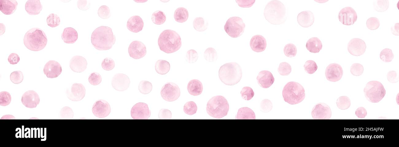 Seamless Pink Watercolor Circles. Geometric Abstract Dots Illustration ...