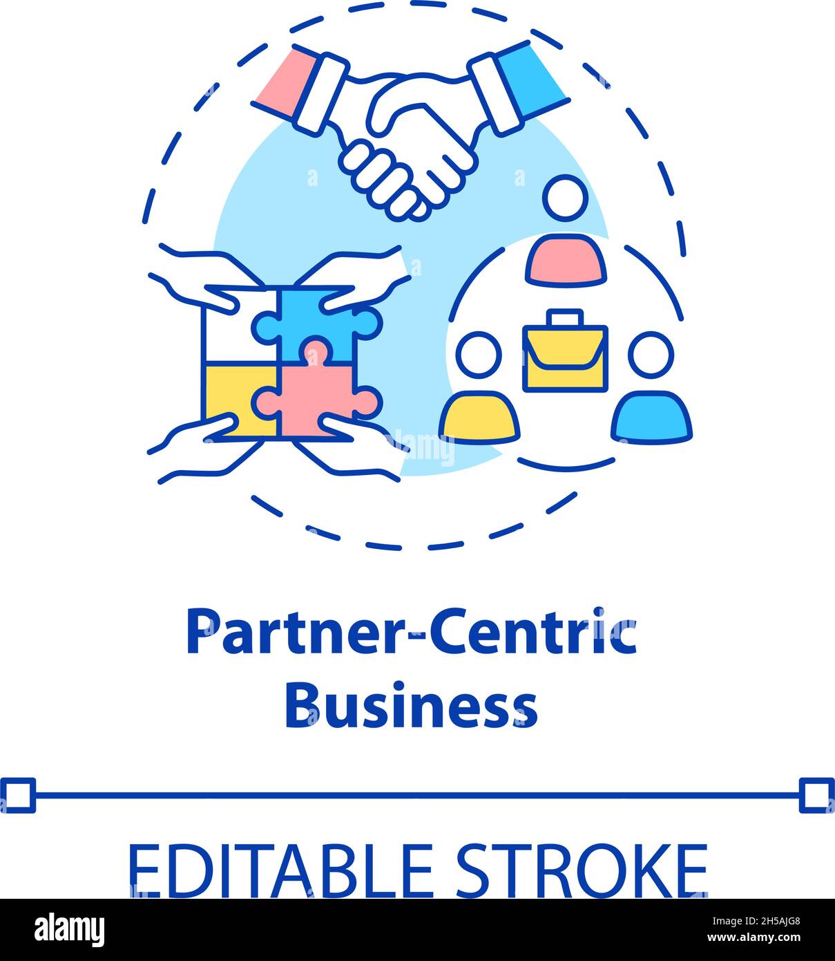 Partner centric business concept icon Stock Vector Image & Art - Alamy