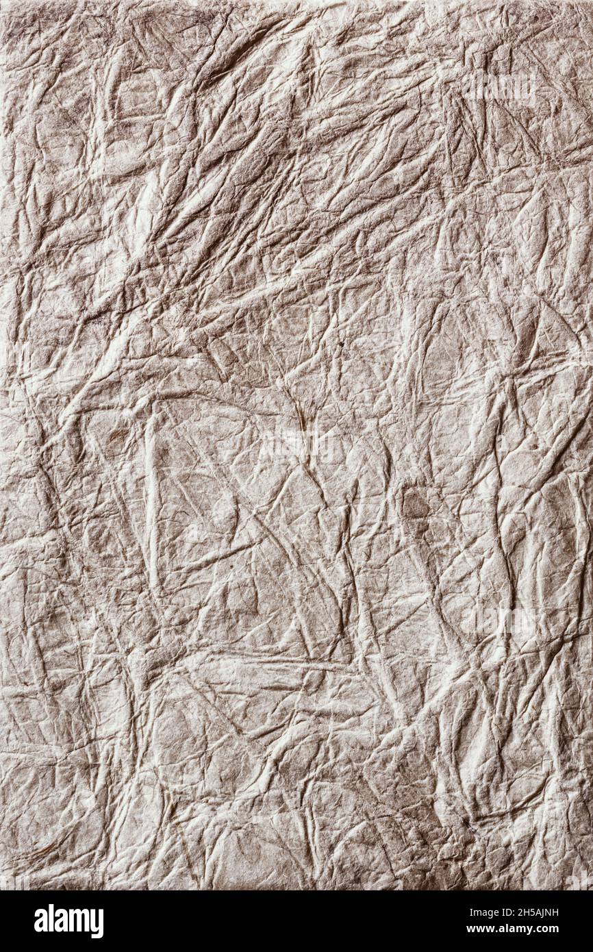 Textured gray wrinkled handmade paper background. Vertical background ...