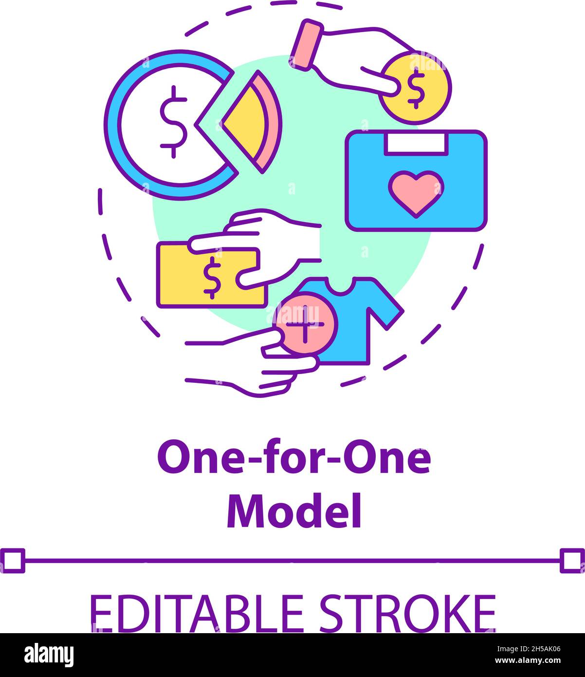 One for one model concept icon Stock Vector Image & Art - Alamy