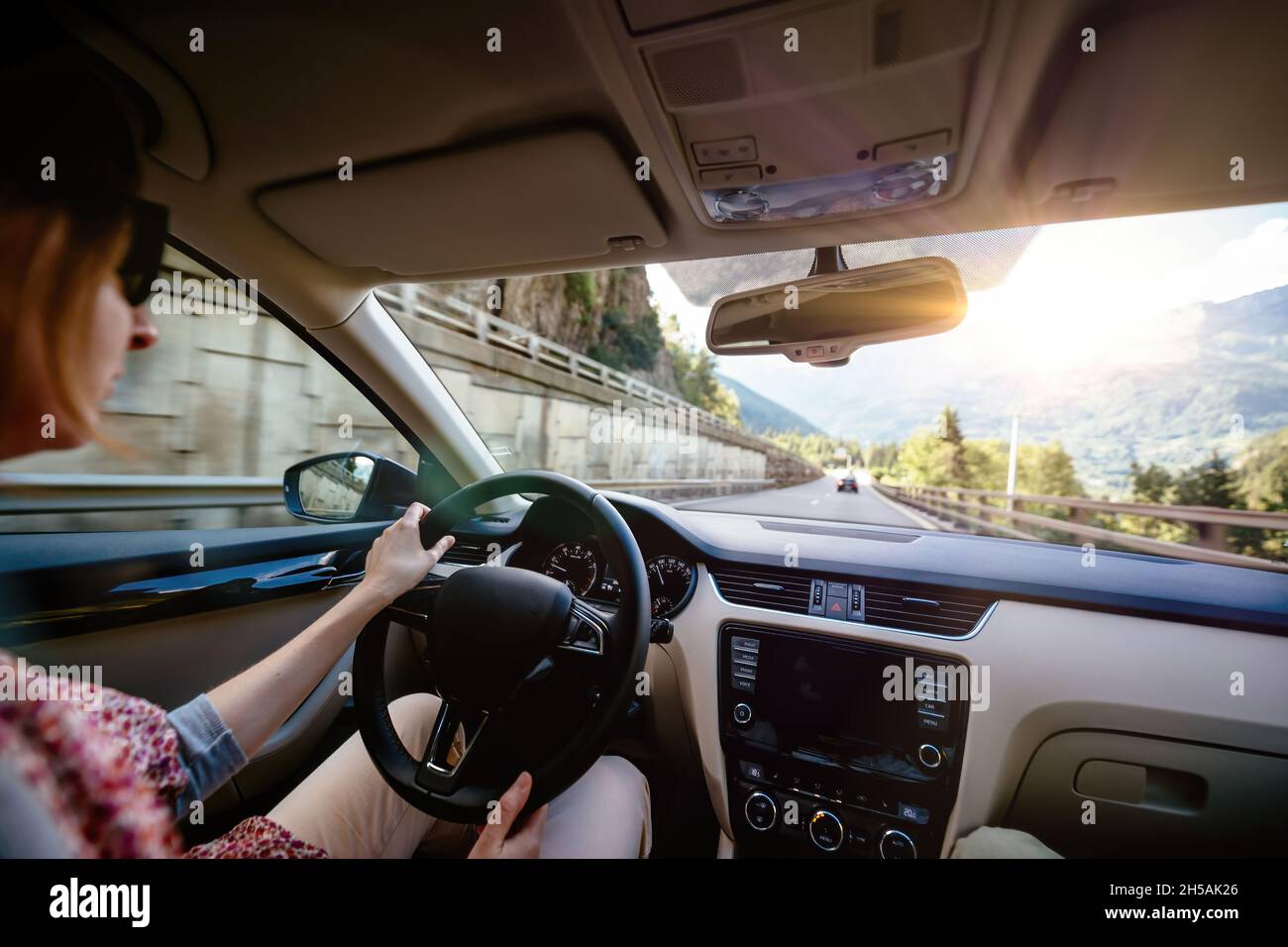 Driving on the french alps hi-res stock photography and images - Alamy