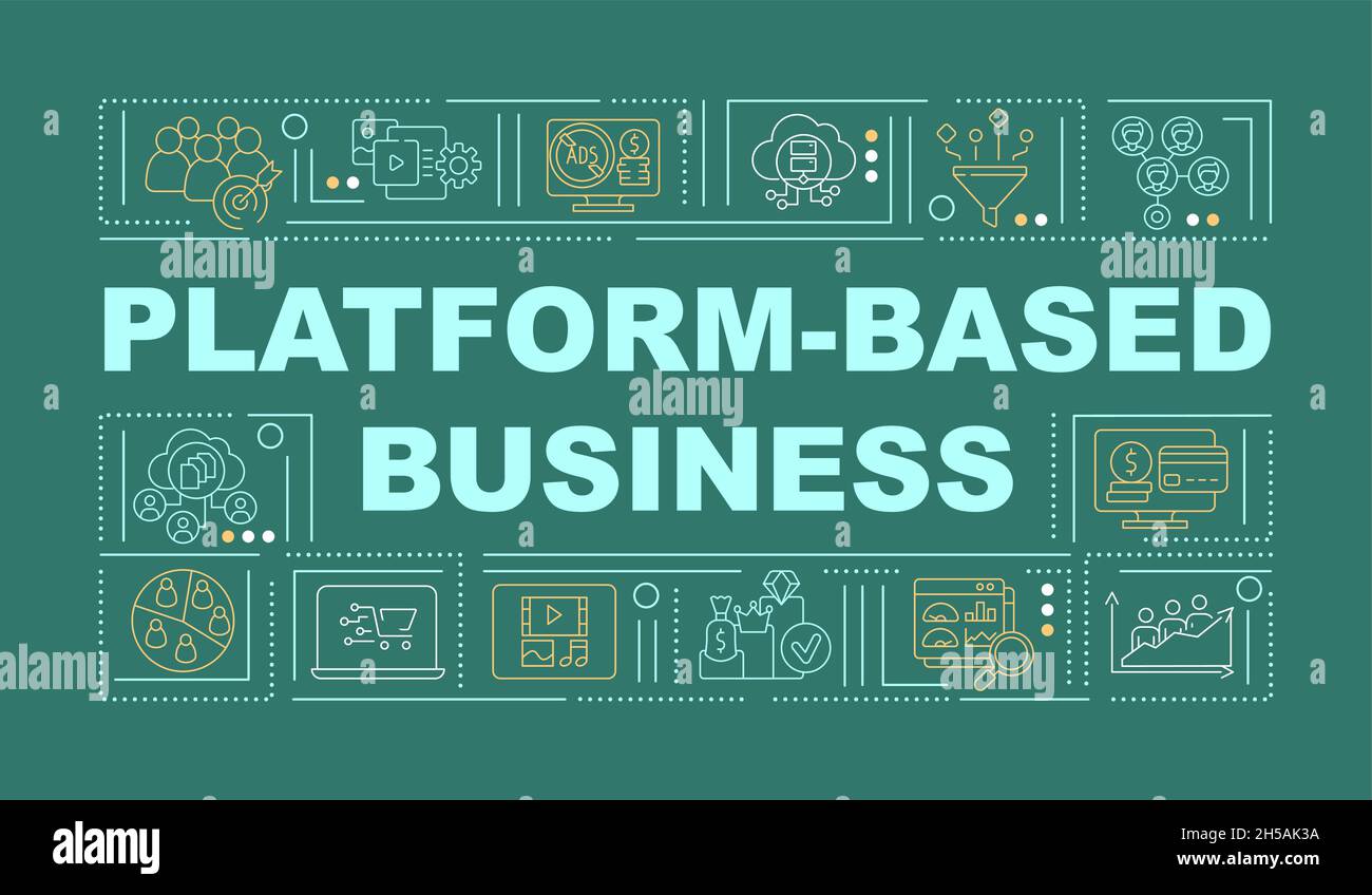 Platform based business green word concepts banner Stock Vector Image ...