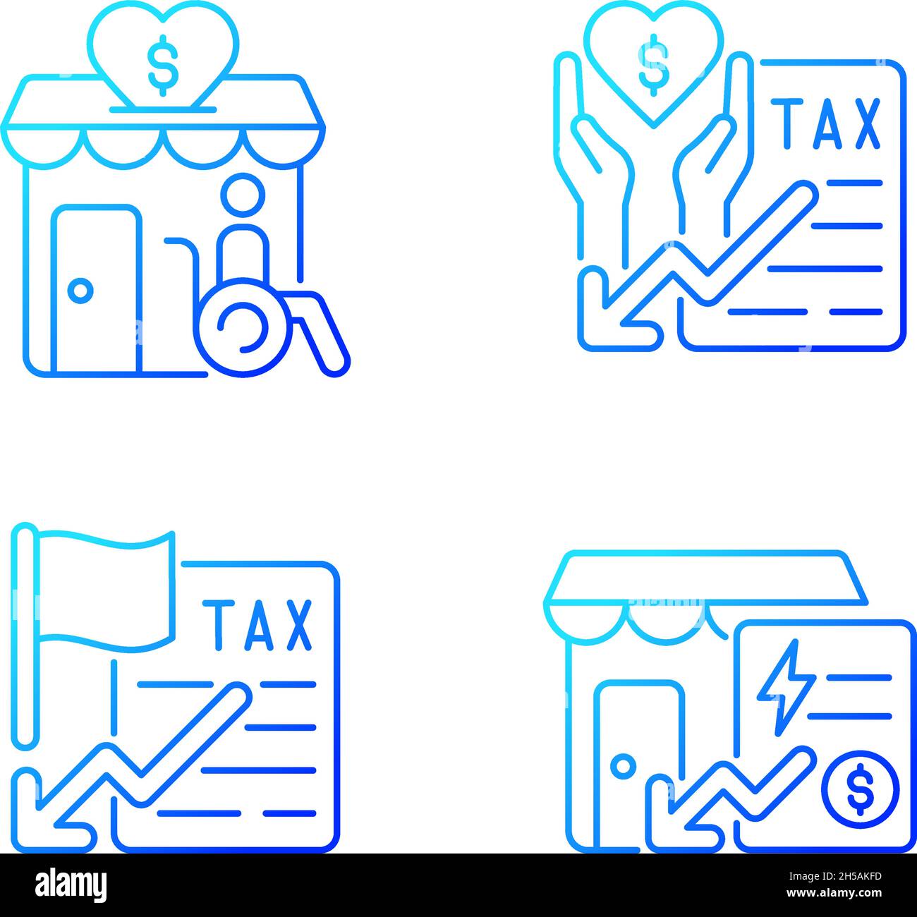 Charity and financial support gradient linear vector icons set Stock Vector Image & Art - Alamy