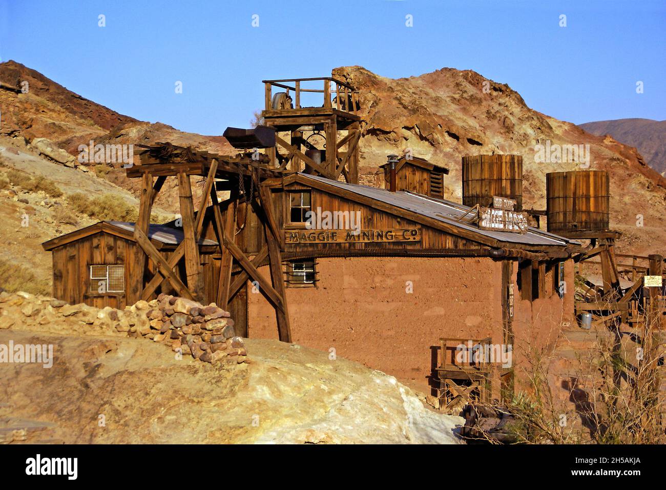 The Maggie Mining building in the Calico 'ghost' town, California Stock ...