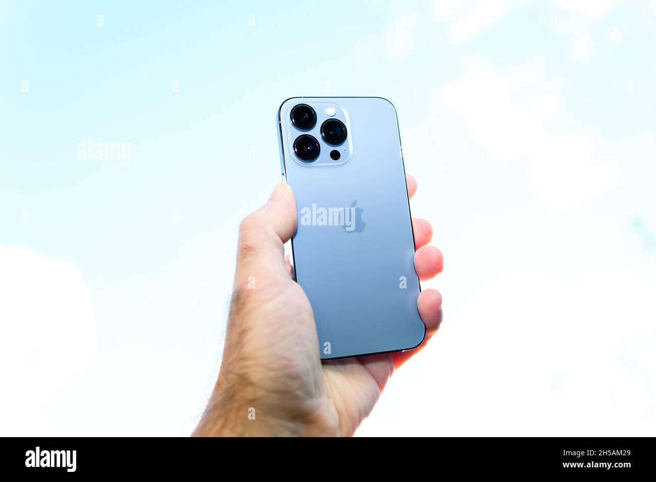 Apple Computers iPhone 13 pro with all three rear cameras and lidar ...