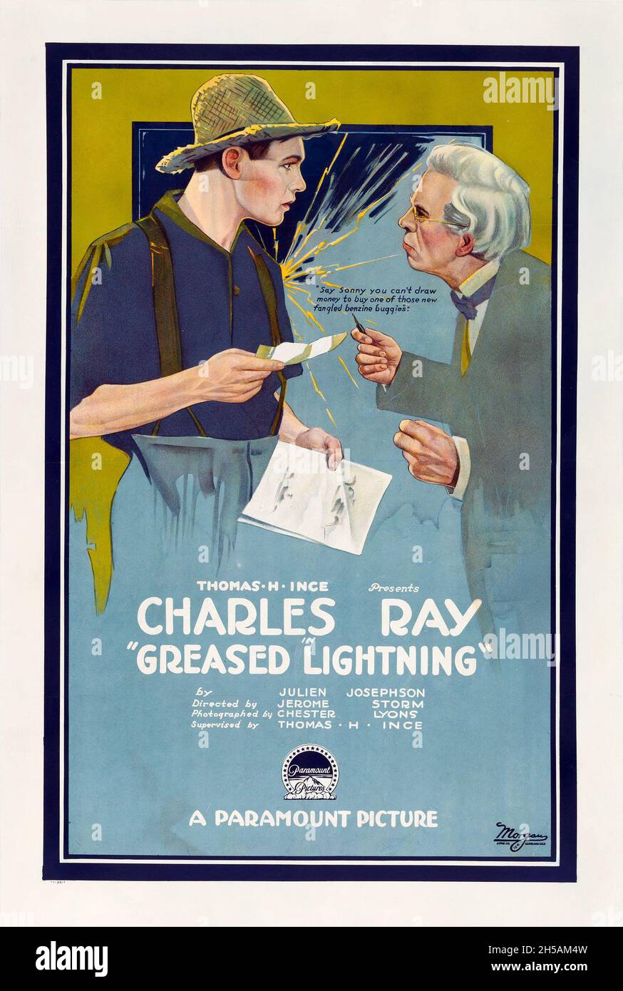 Vintage Movie poster - Thomas Ince presents: Greased Lightning ...
