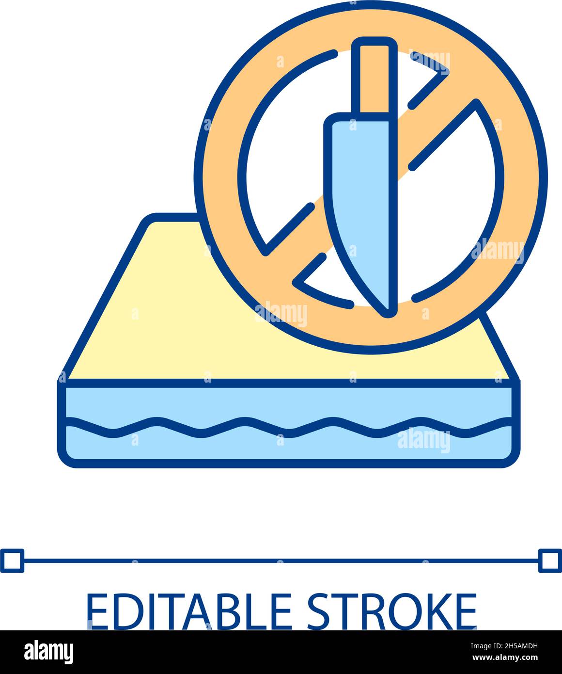 Avoid sharp objects RGB color icon Stock Vector Image & Art - Alamy