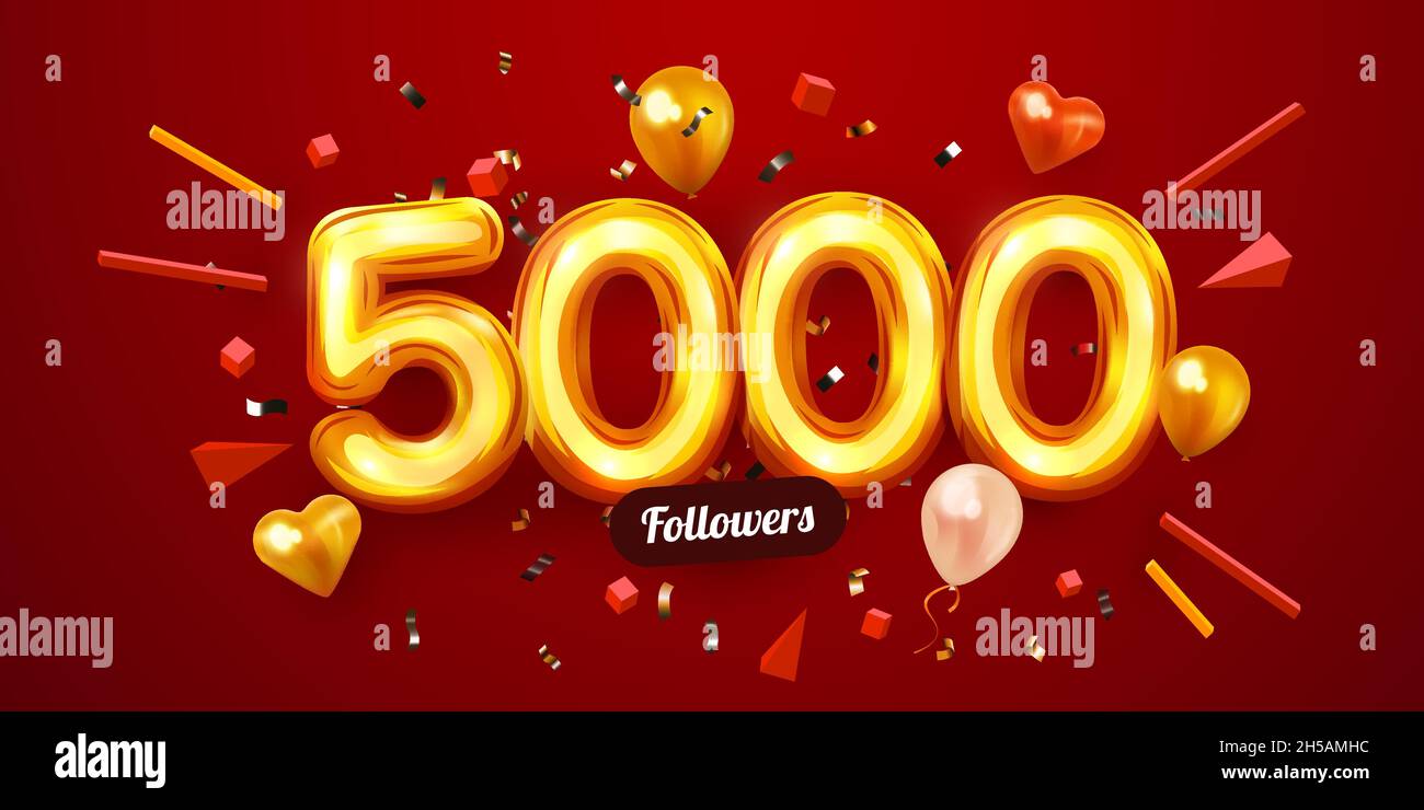 5000 subscribers Stock Vector Images - Alamy