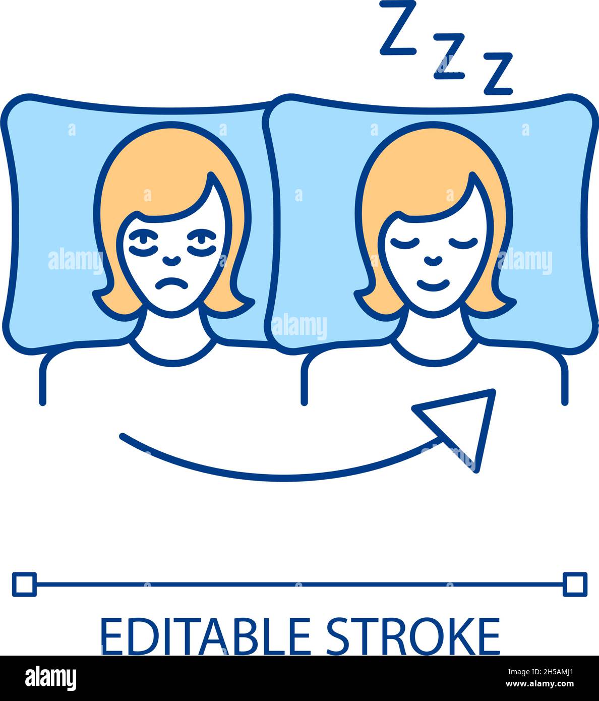 Improving sleep quality RGB color icon Stock Vector Image & Art - Alamy