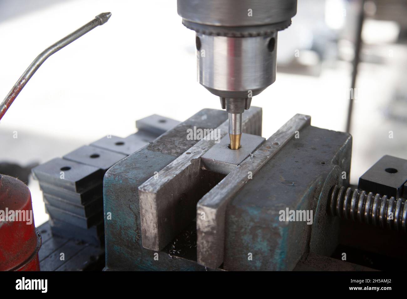 Metal milling machine.Metal work industry Stock Photo - Alamy