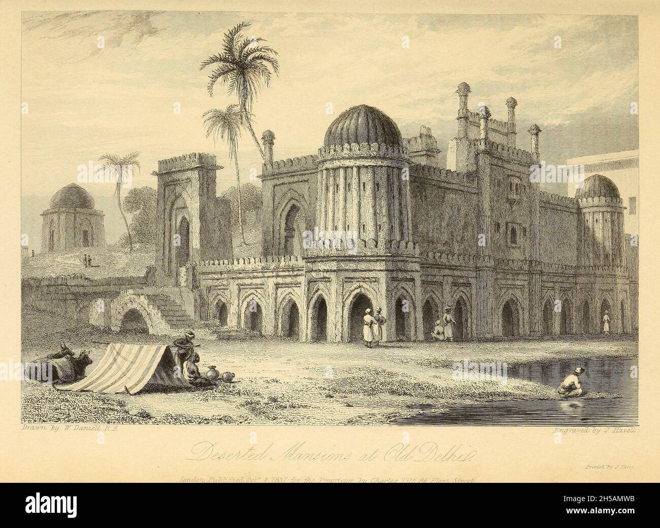 Deserted Mansions At Old Delhi From the book ' The Oriental annual, or ...