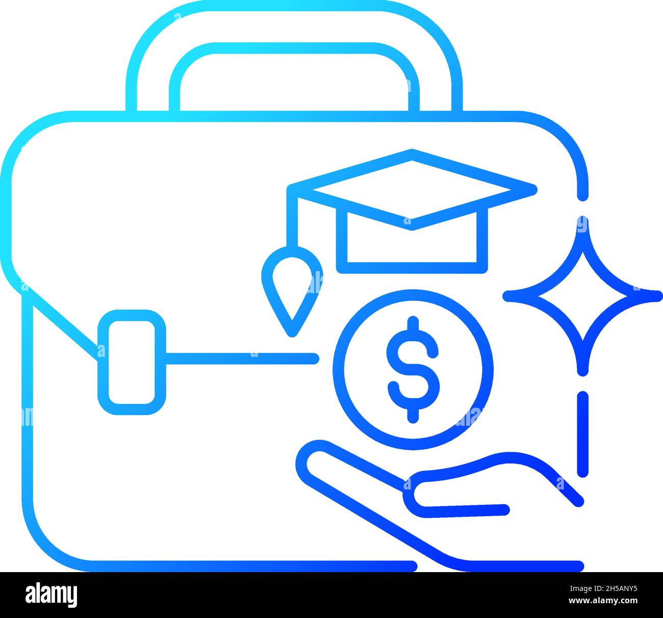 Grants for employee training gradient linear vector icon Stock Vector Image & Art - Alamy