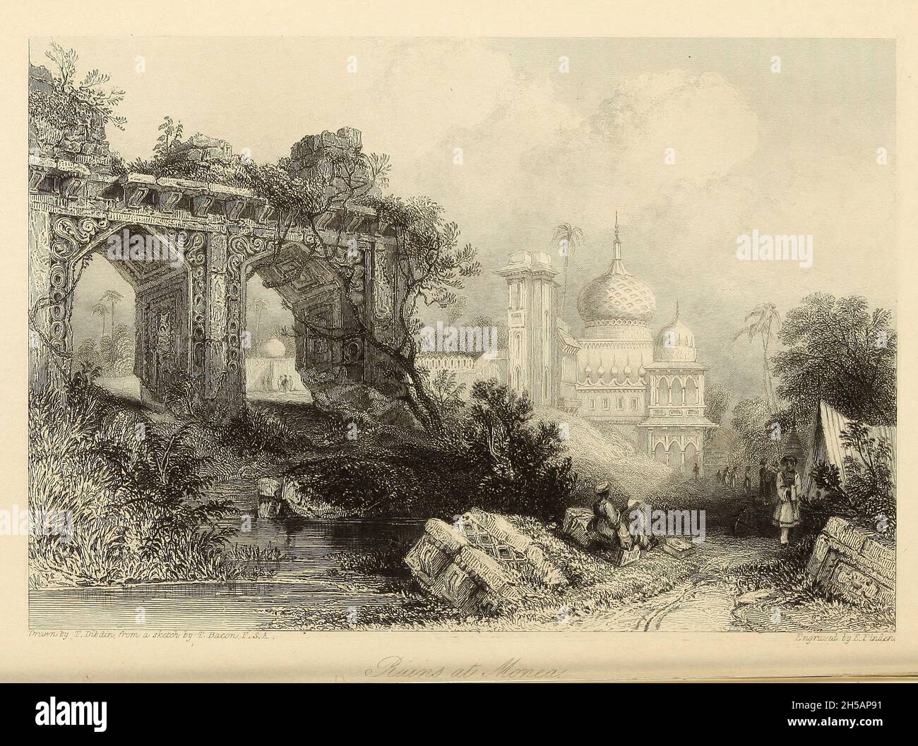 Indian ruins illustration hi-res stock photography and images - Alamy