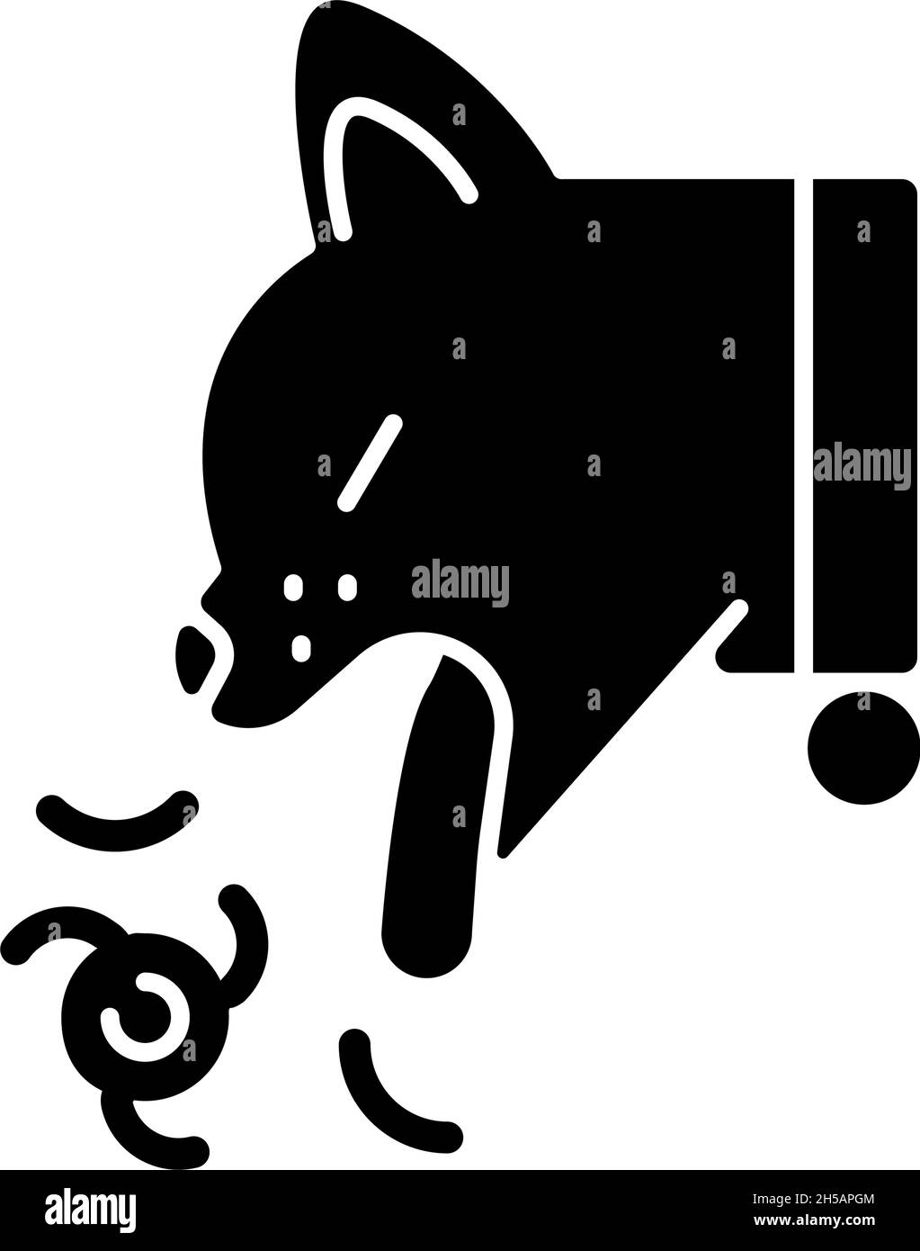Hairballs black glyph icon Stock Vector Image & Art - Alamy