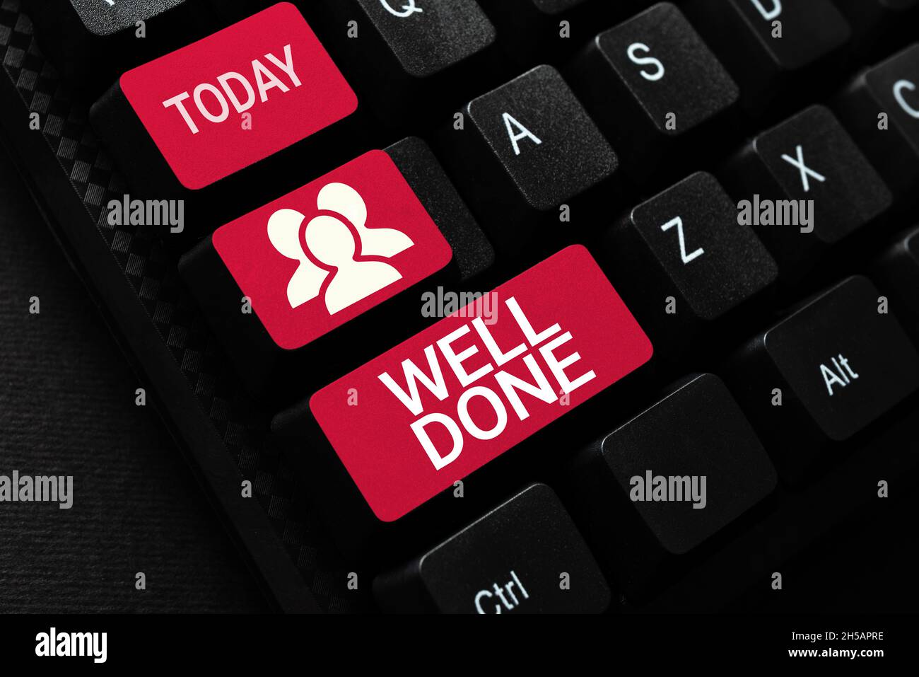 Text showing inspiration Well Done. Business idea used praising person ...