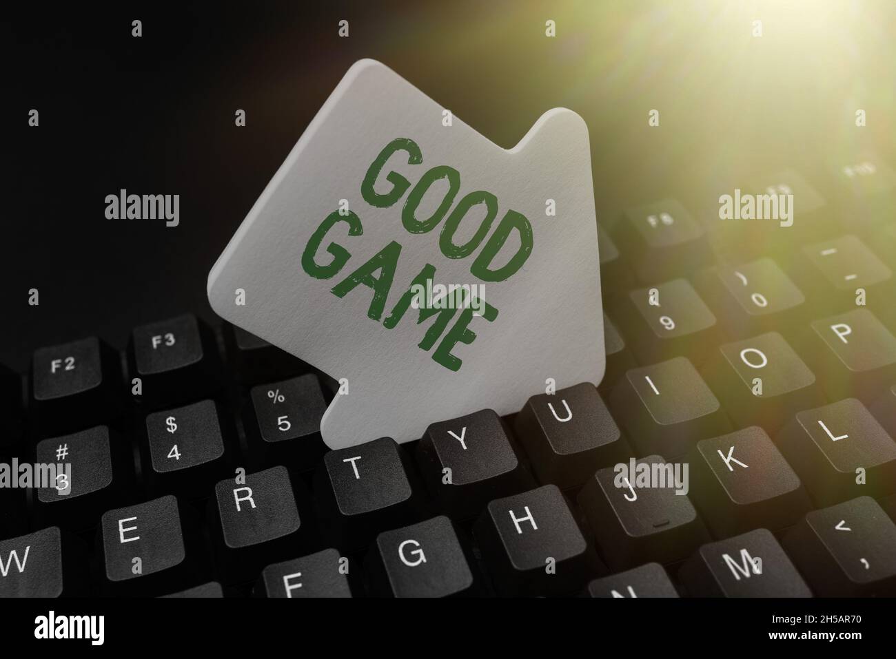 Hand writing sign Good Game. Word for term frequently used in ...