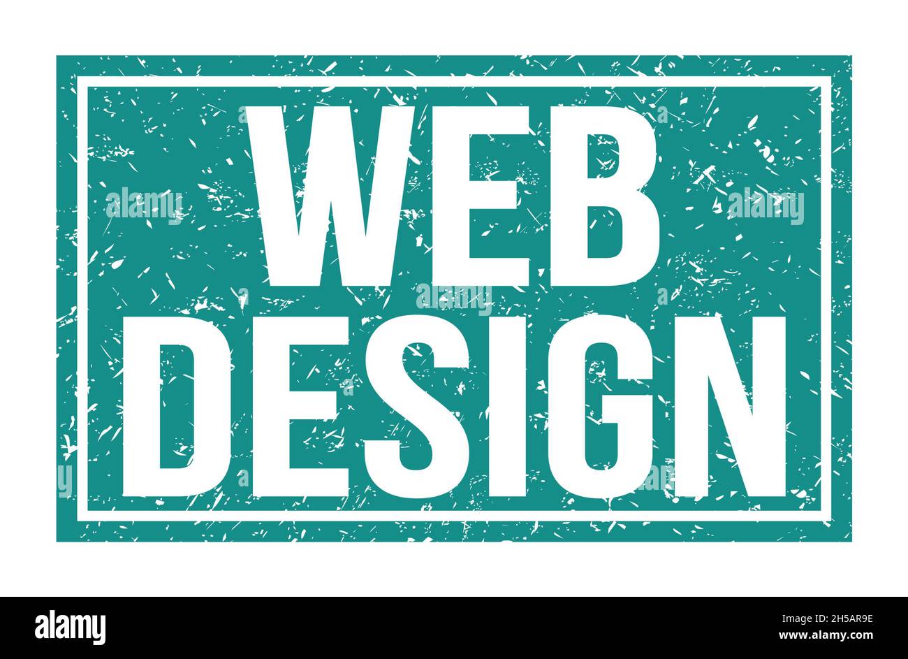 WEB DESIGN, words written on blue rectangle stamp sign Stock Photo - Alamy