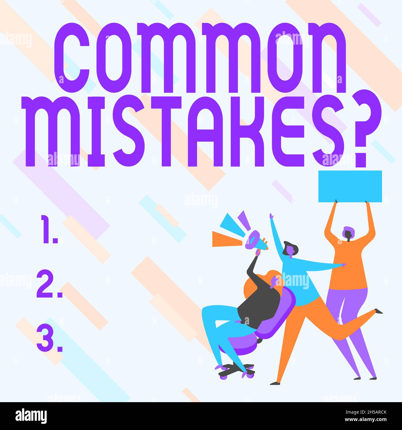 Inspiration showing sign Common Mistakes Question. Word Written on ...