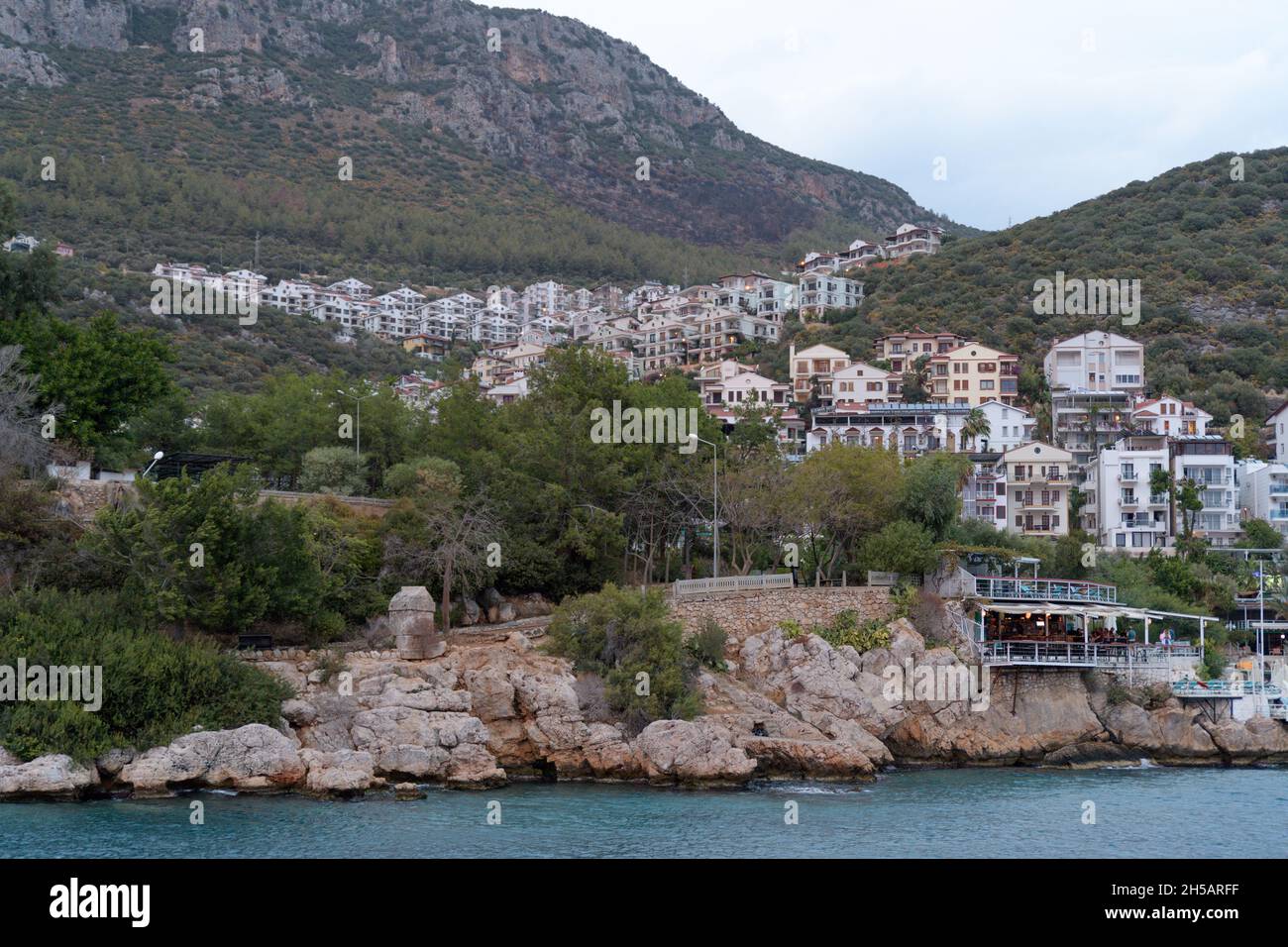 Kas cityscape. Mediterranean Coast, Antaya, Turkey Stock Photo - Alamy