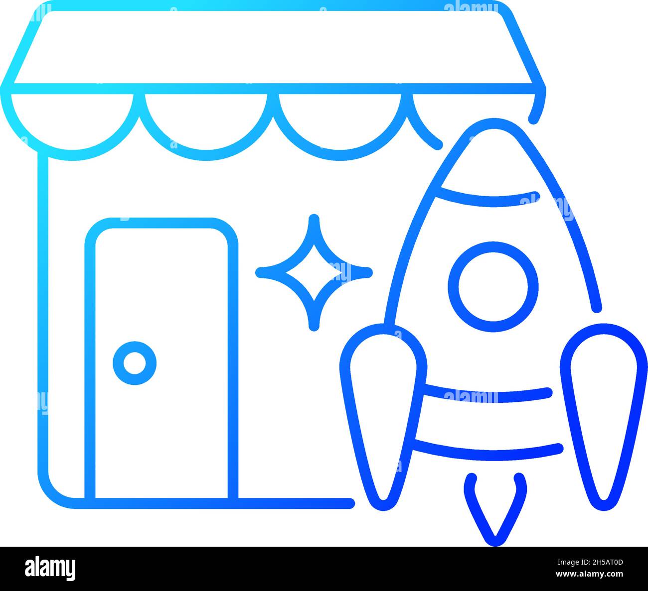 Small business fast launch gradient linear vector icon Stock Vector ...