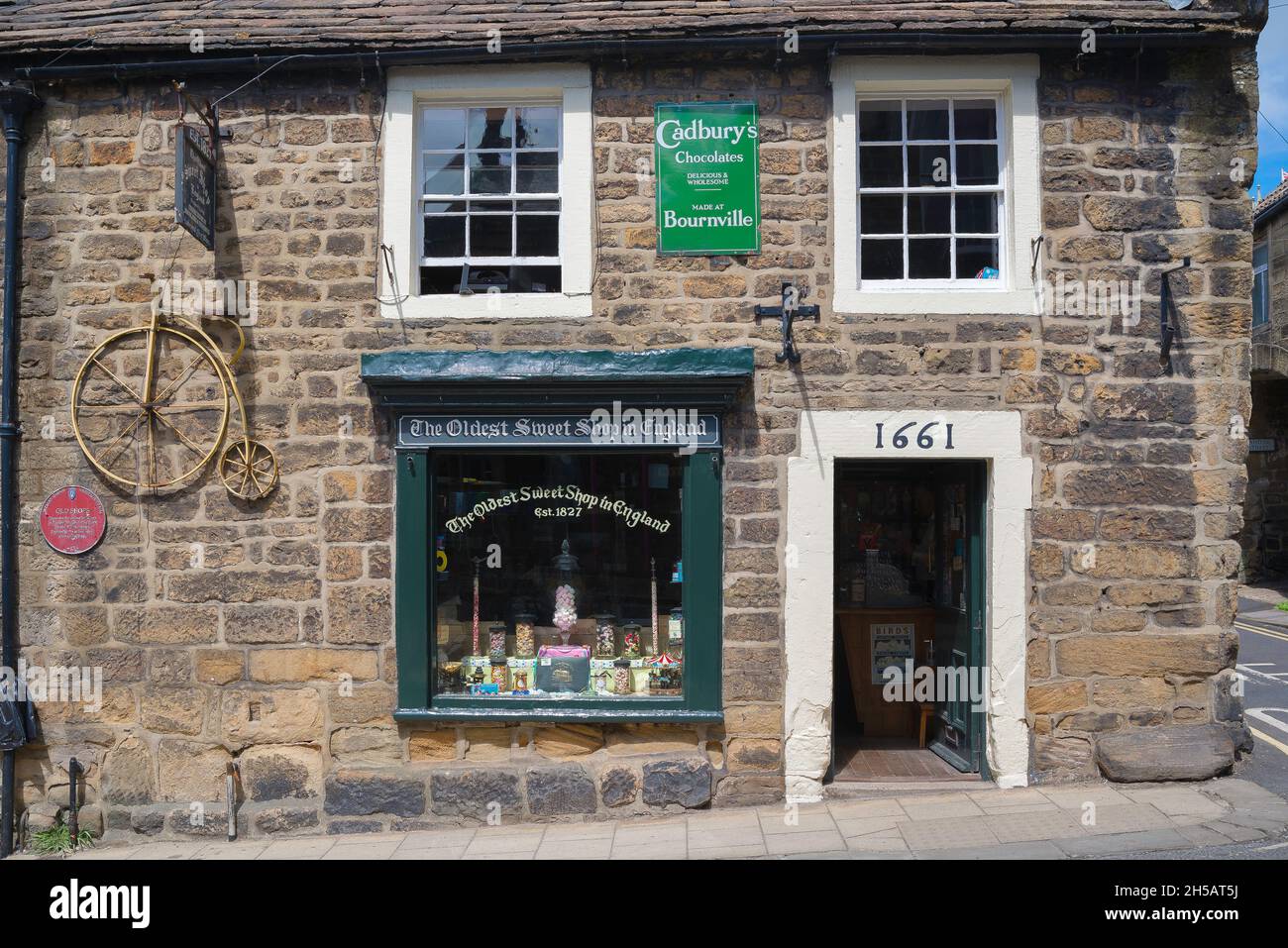 Pateley Bridge Sweet Shop, exterior view of a shop believed to be the ...