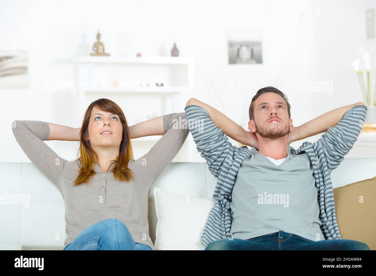 couple breathing in the daydream Stock Photo - Alamy
