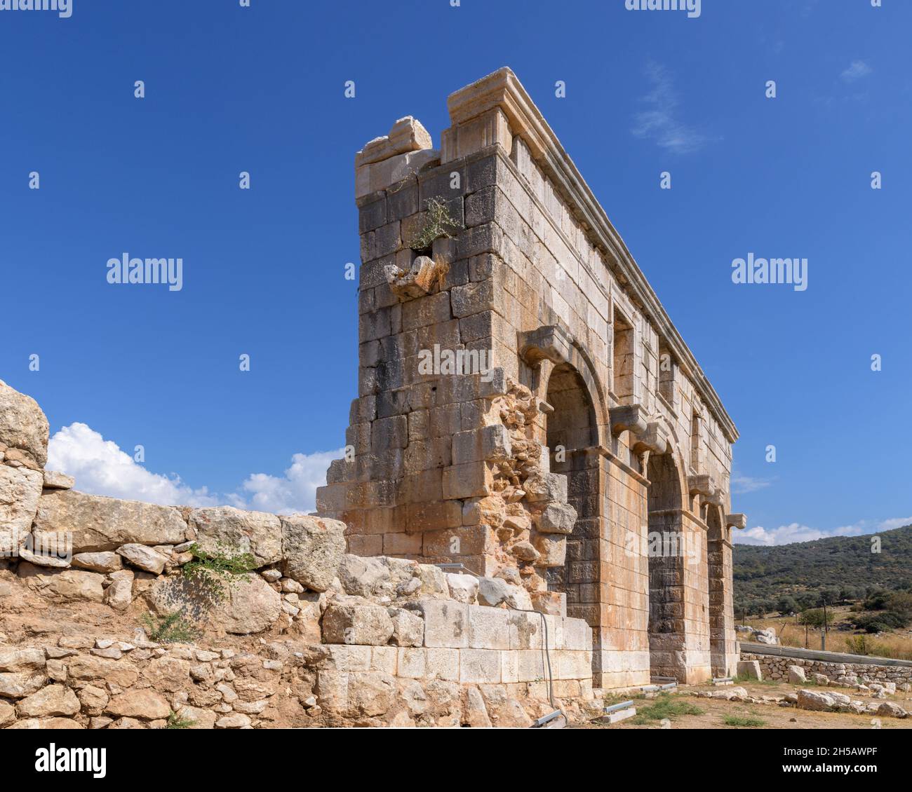 The city gate - Arch of Modestus - at ancient city Patara. Antalya ...