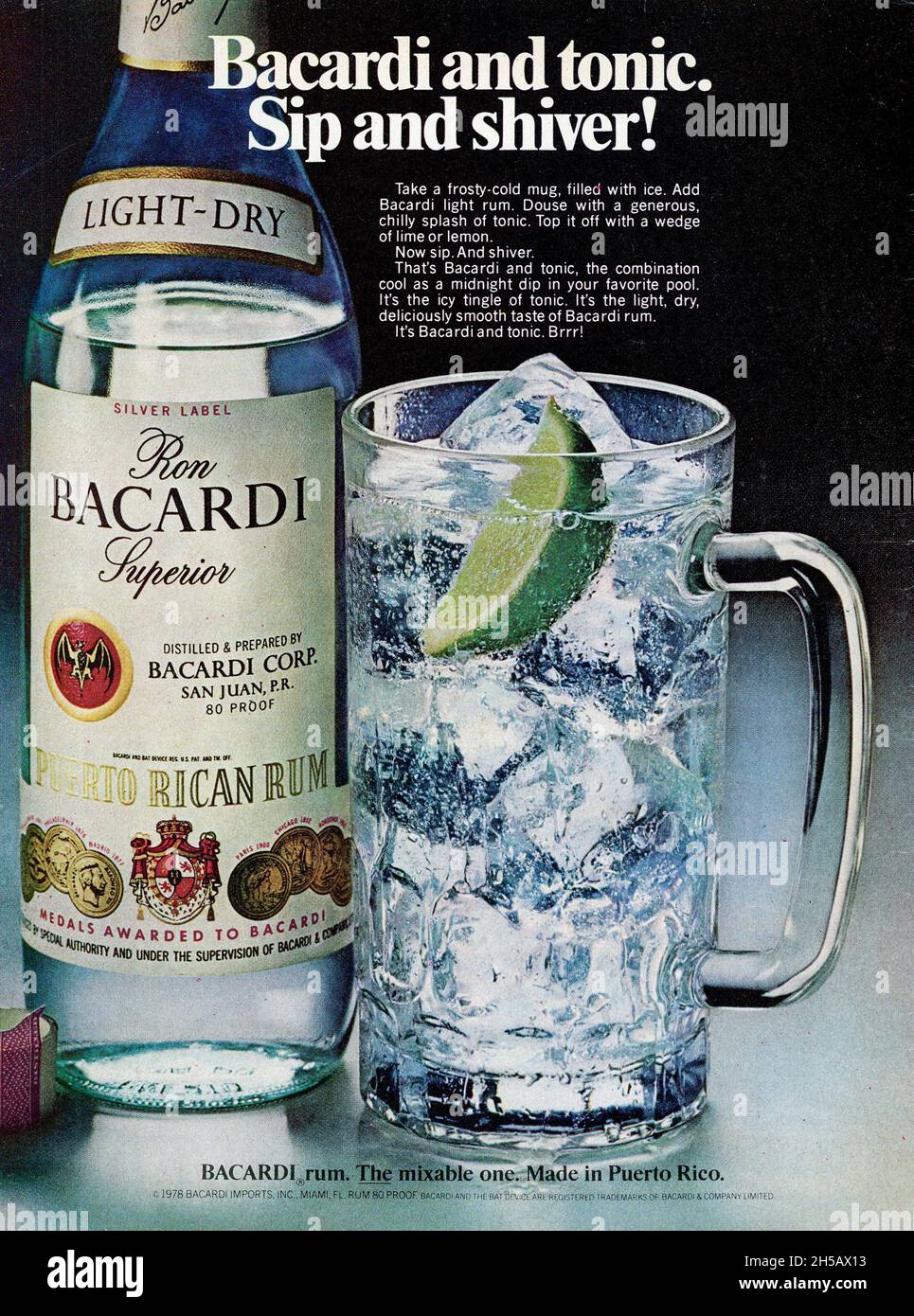 Bacardi rum ad hi-res stock photography and images - Alamy