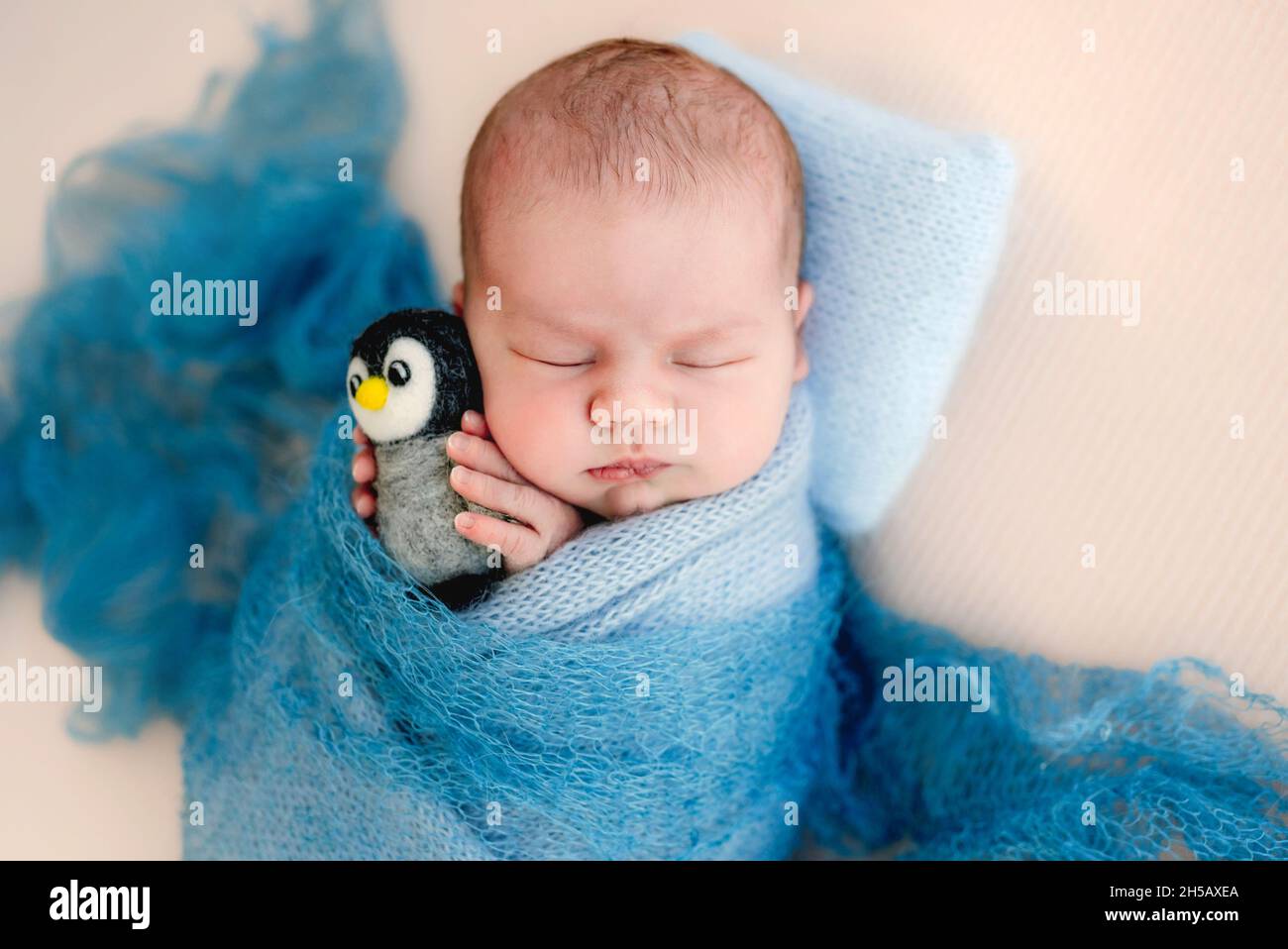 Newborn baby studio portrait Stock Photo - Alamy