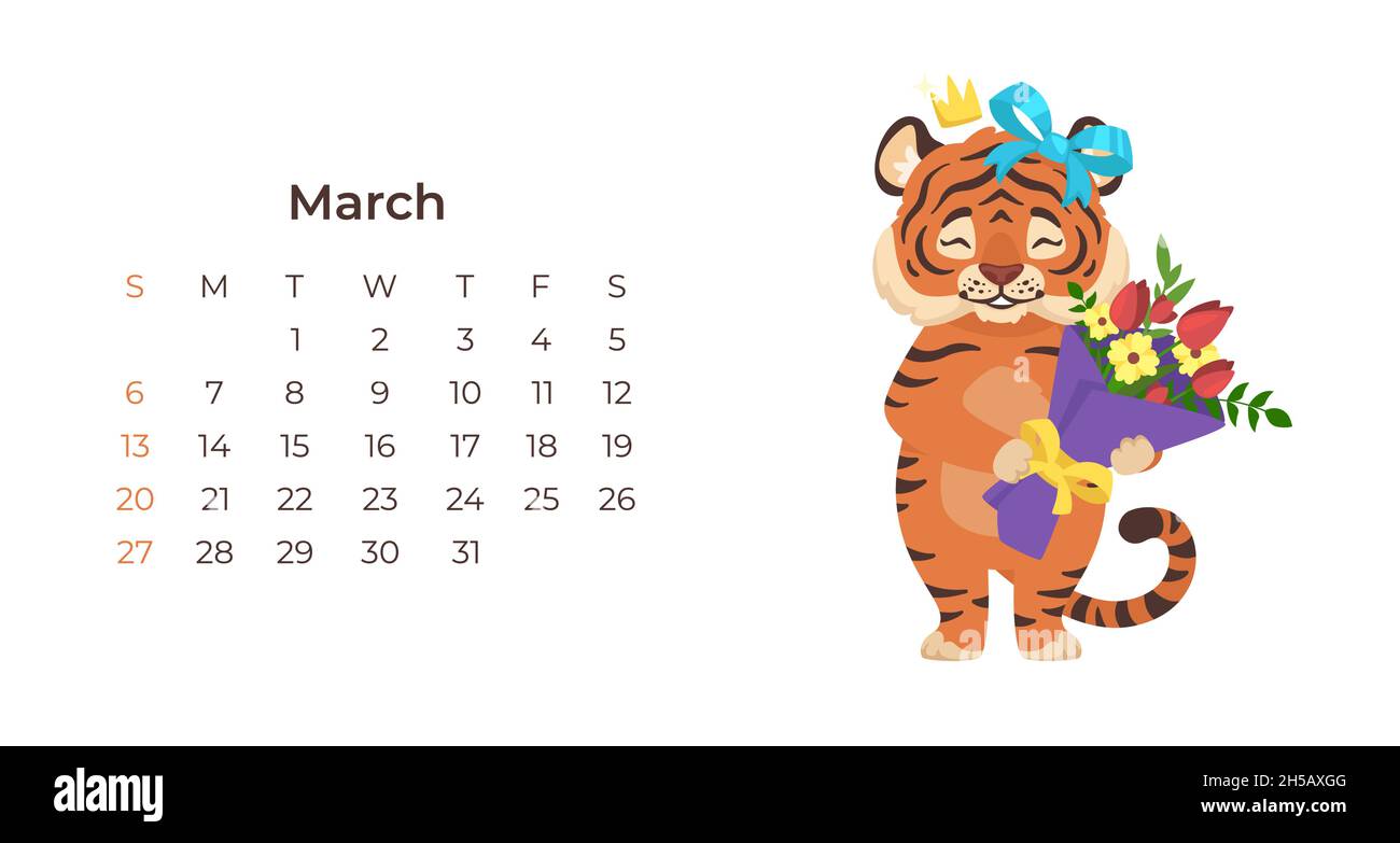 Cute Calendar March 2022