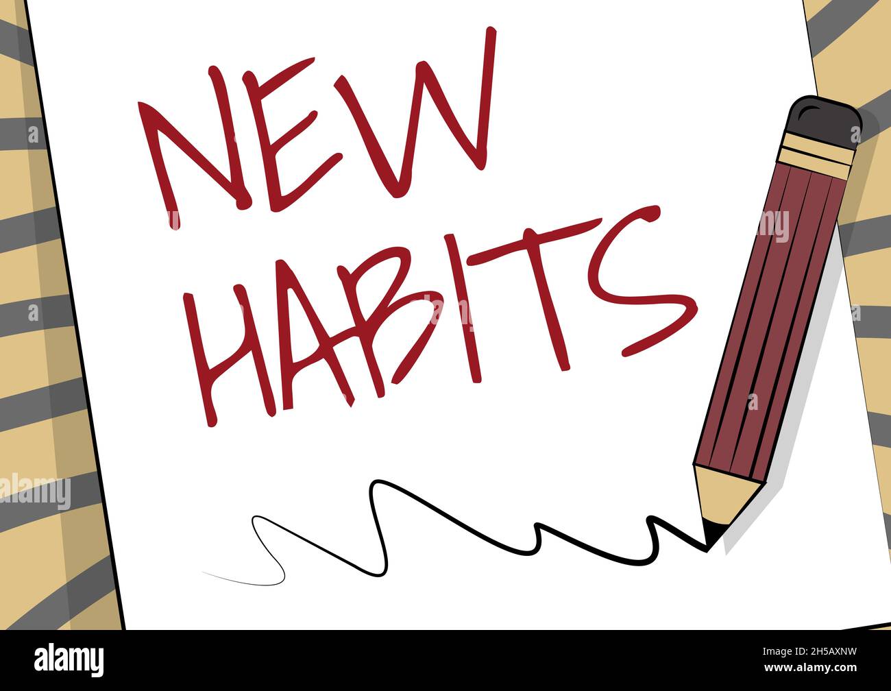 Handwriting text New Habits. Business showcase change the routine of ...